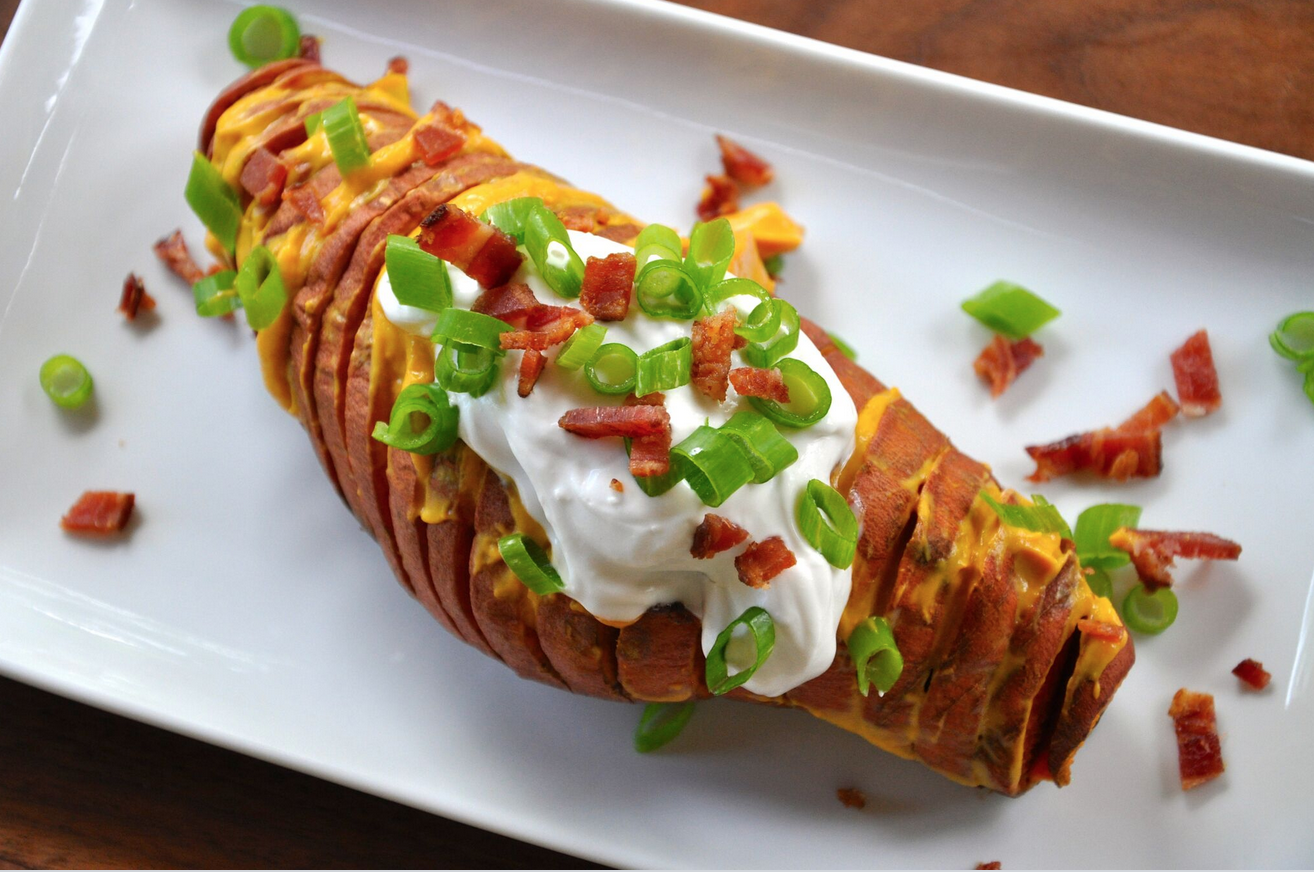 Loaded Baked Sweet Potato - Real Healthy Recipes