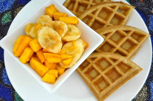 Real Healthy Waffles with Tropical Fruit Topping - Real Healthy Recipes