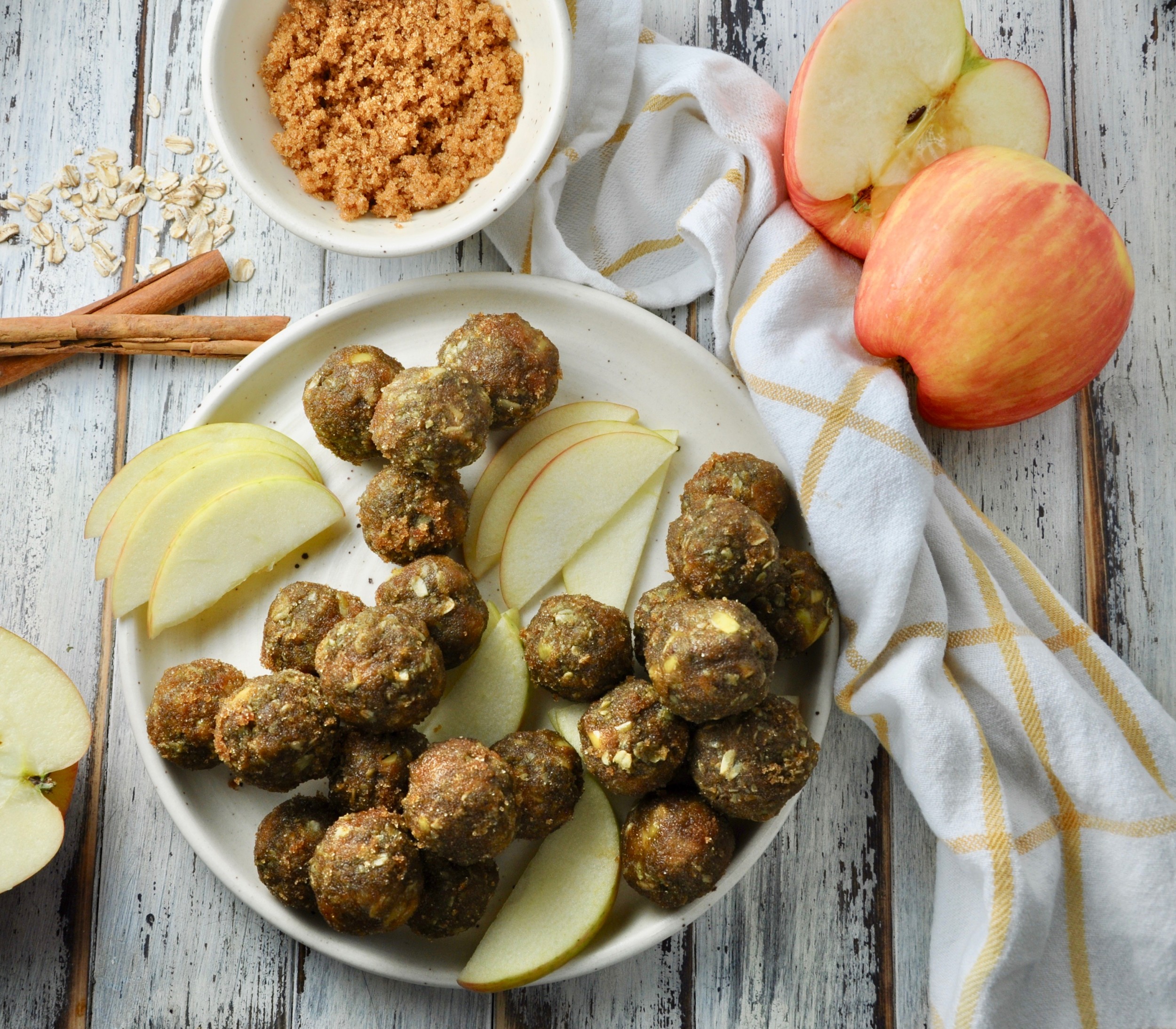 Apple Fritter Protein Balls - Real Healthy Recipes